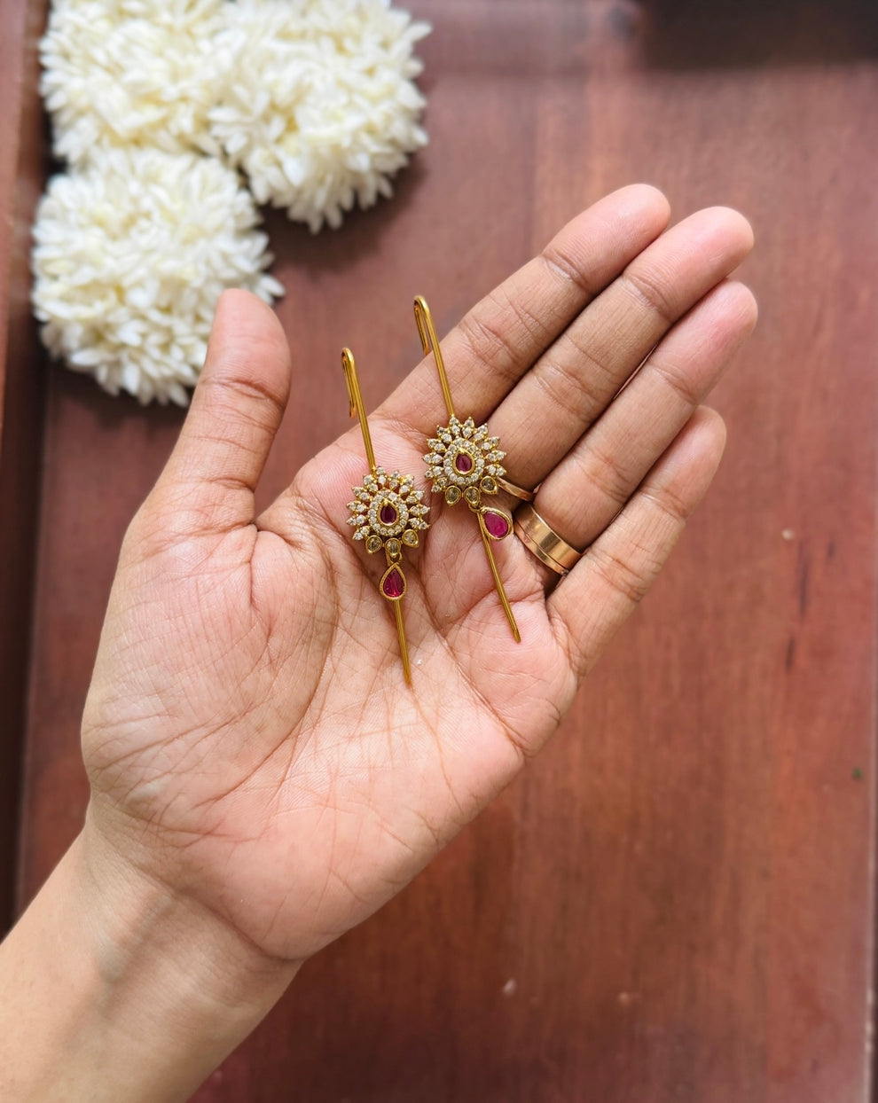 ear cuff SJ3 ruby – Shrishti Jewels