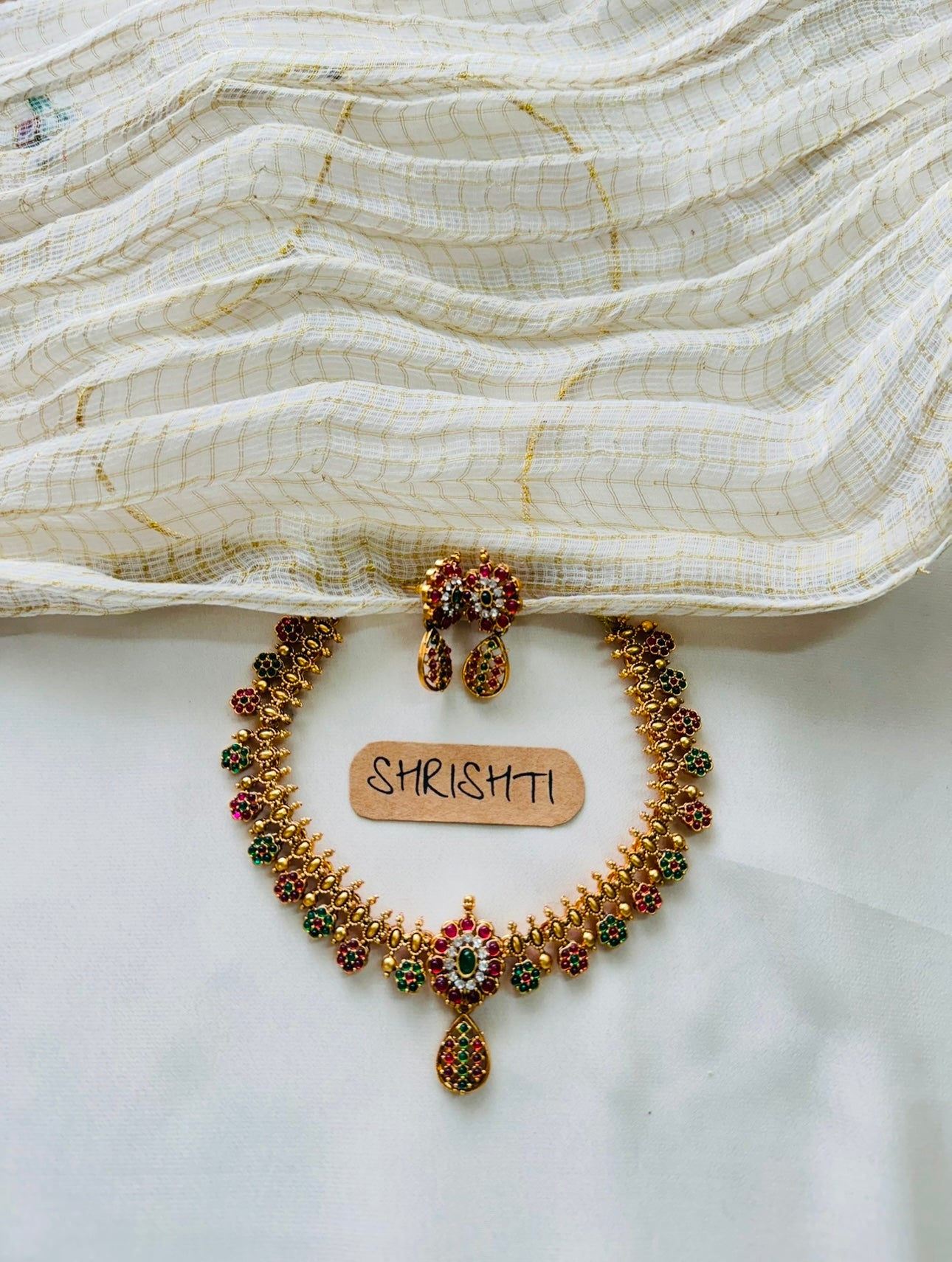 onam stone necklace – Shrishti Jewels